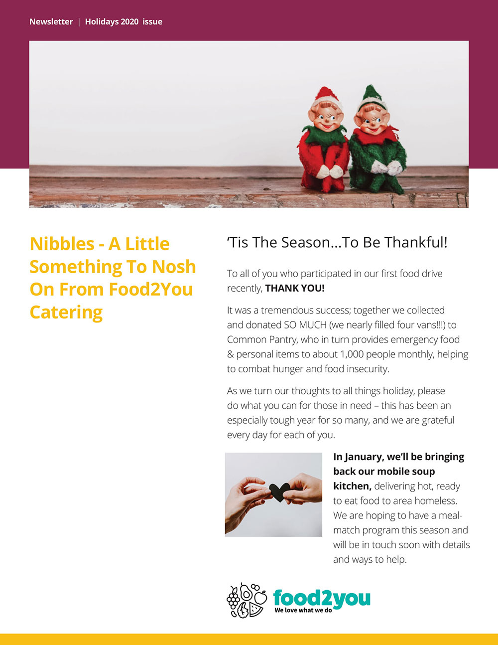 Newsletter | Food2You Healthy Daycare Catering